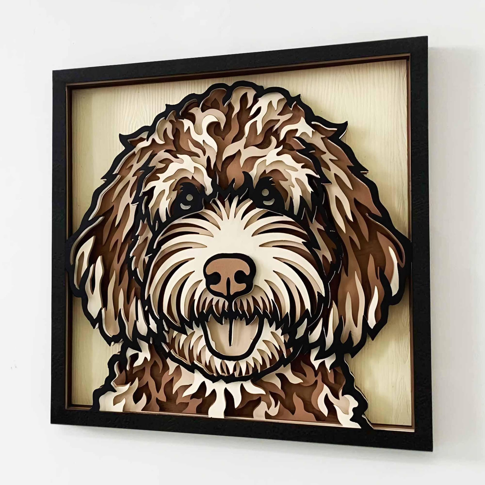 Labradoodle 3D Layered SVG: Laser Cut Dog Wall Art (digital Download ...