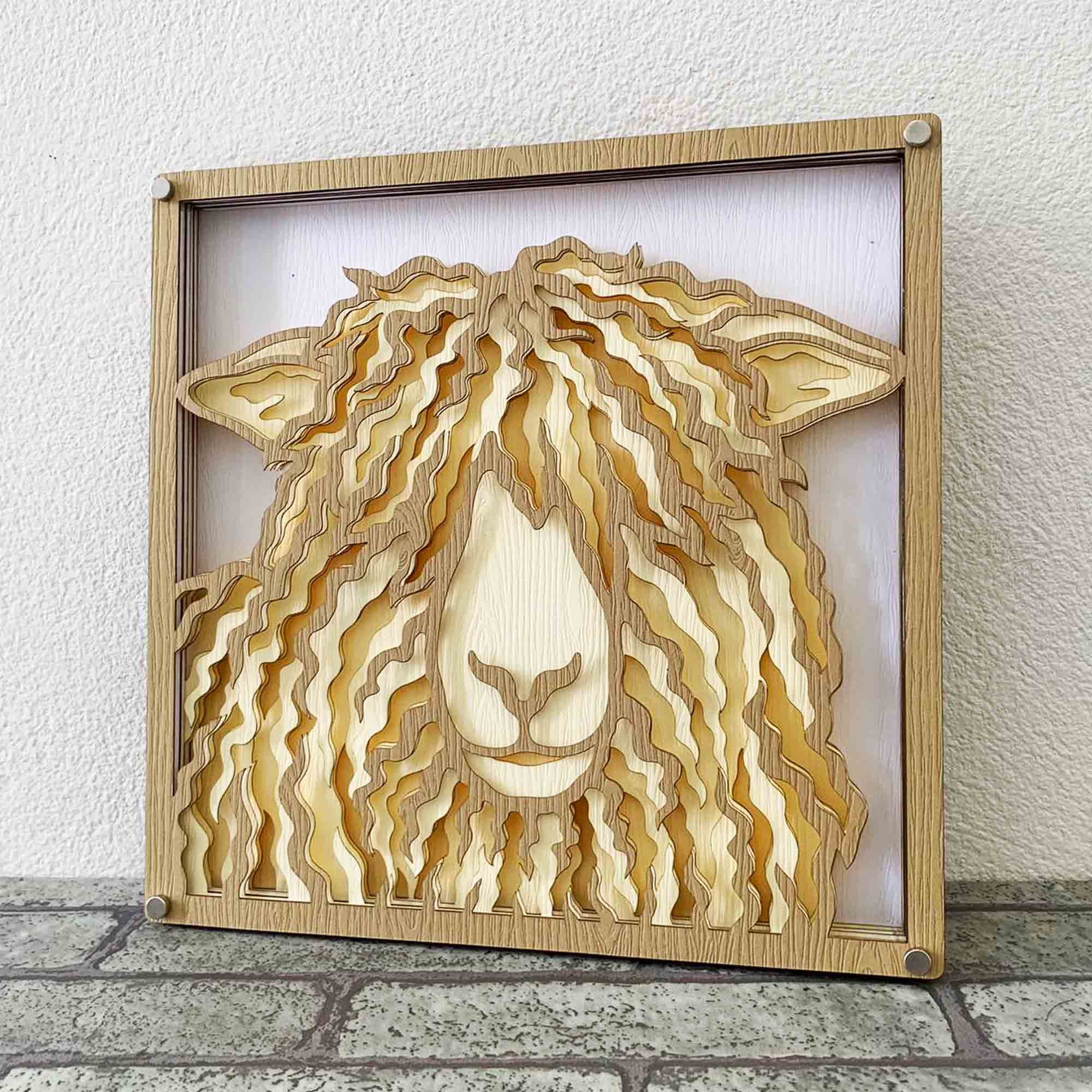 Sheep 3D Laser Cut/ Cotswold Sheep SVG for Wood/ Sheep Wall - Etsy