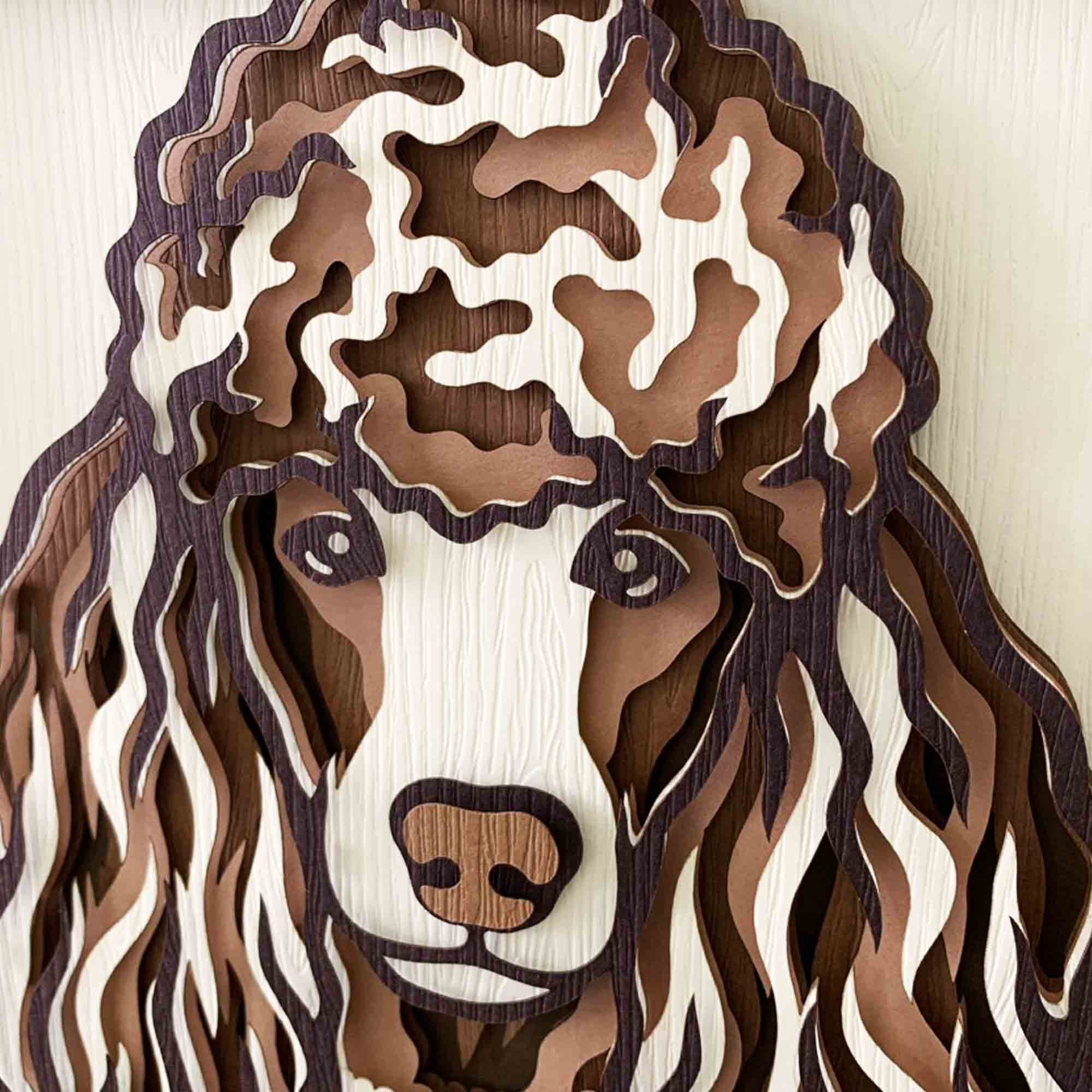 Poodle 3D Laser Cut SVG/ 3D Dog Mandala Wall Art/ 3D Poodle SVG/ Pet ...