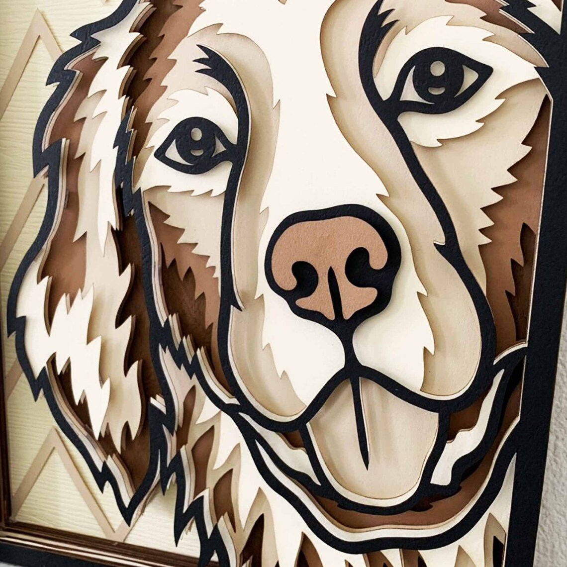 Golden Retriever 3D Layered SVG, Dog Wall Art (digital File) - Etsy