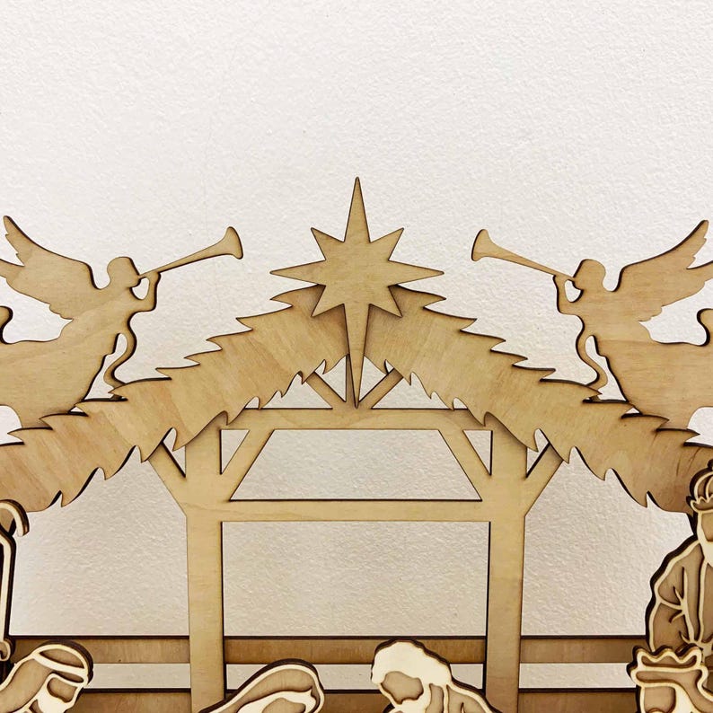 3D Nativity Scene Laser Cut File: Christmas Decoration (digital ...