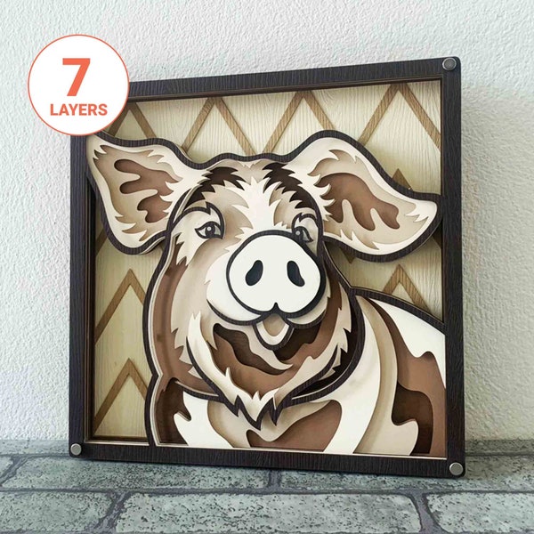 Papercraft 3d Pig - Etsy