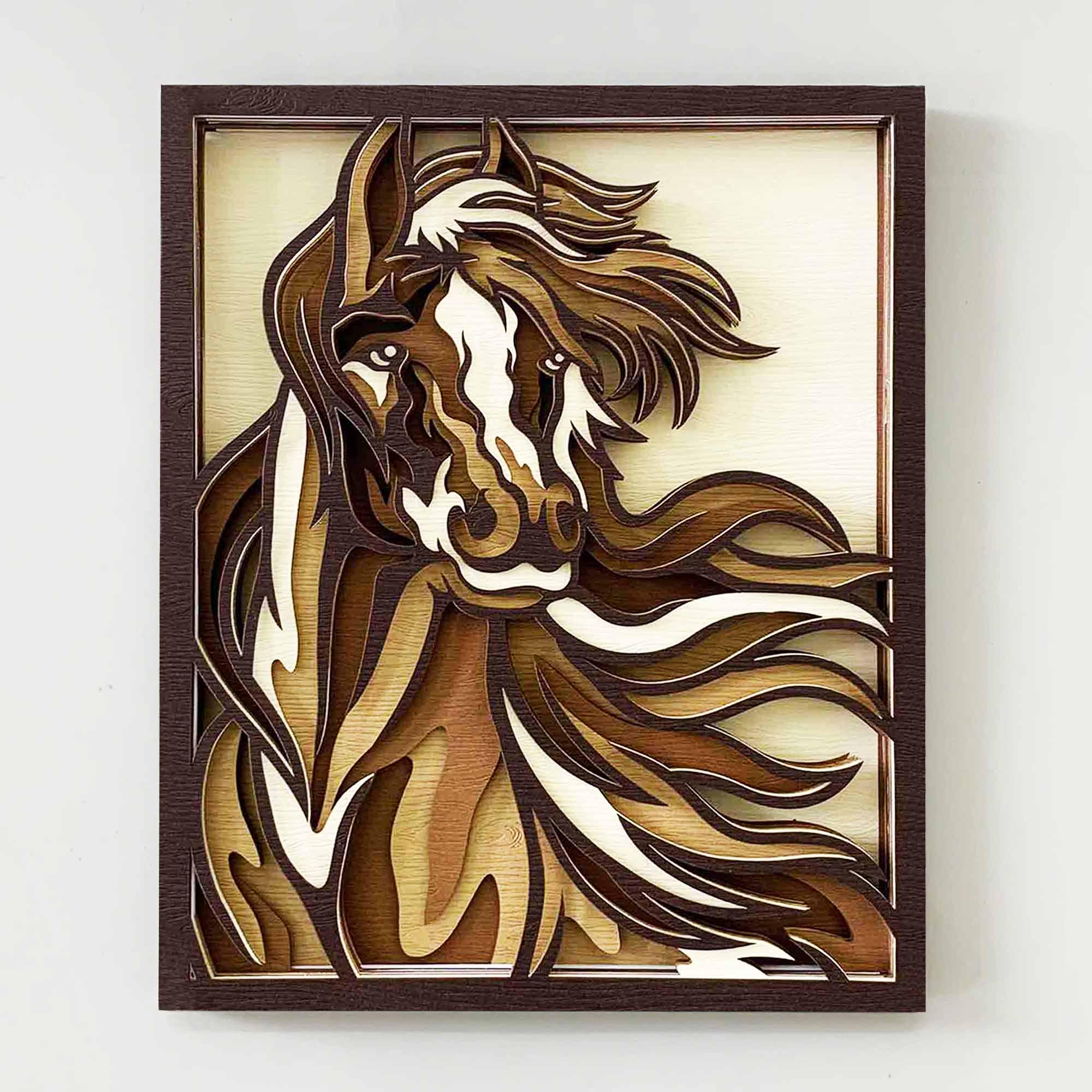3D Horse Layered SVG: Laser Cut Farm Animal Wall Art (digital Download ...
