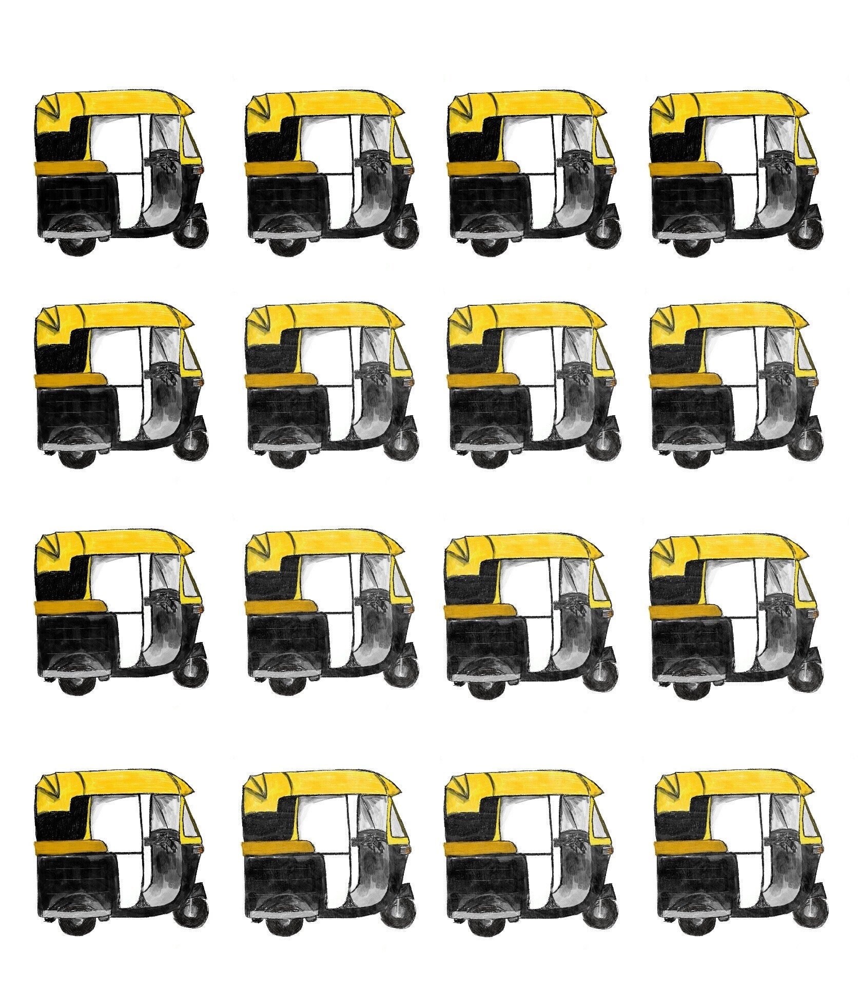 Minimalist Rickshaw Print - Etsy