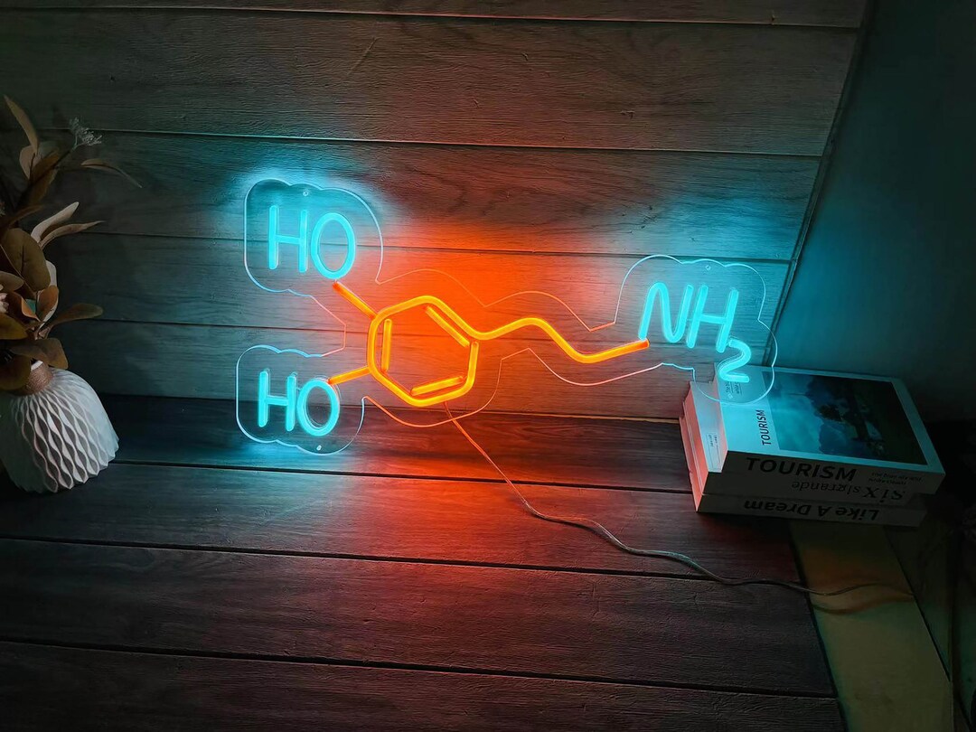 Little Molecule of Dopamine LED Neon Light Sign Customized - Etsy