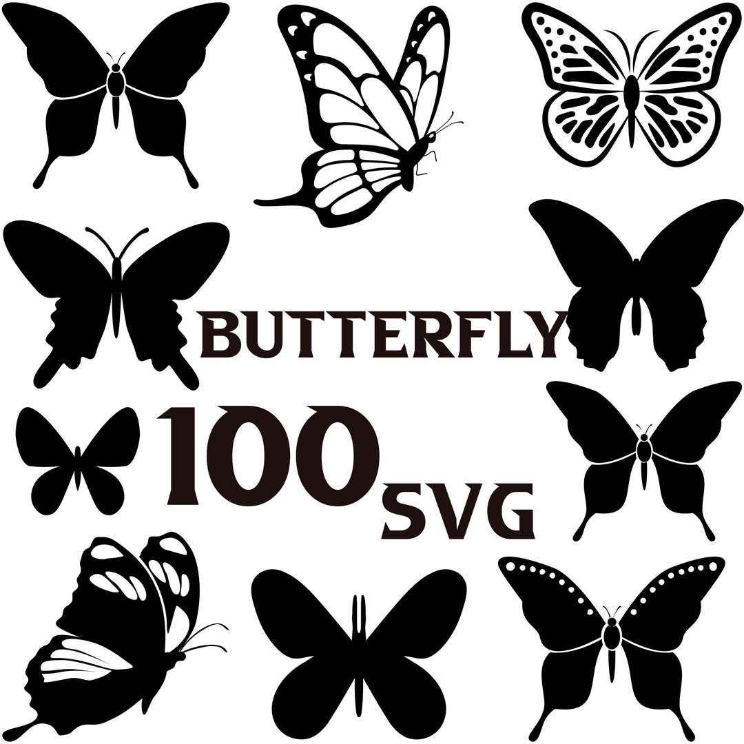 Flying Butterflies Svg Bundle Butterfly Design Layout Butterfly Swarm