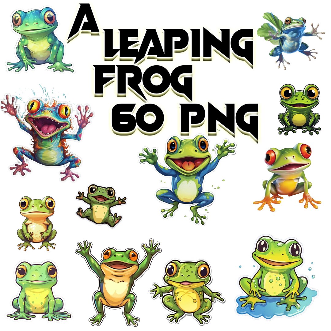 Funny Frog Clipart Png Cute Caricature Toad Swamp Watercolor Cartoon ...