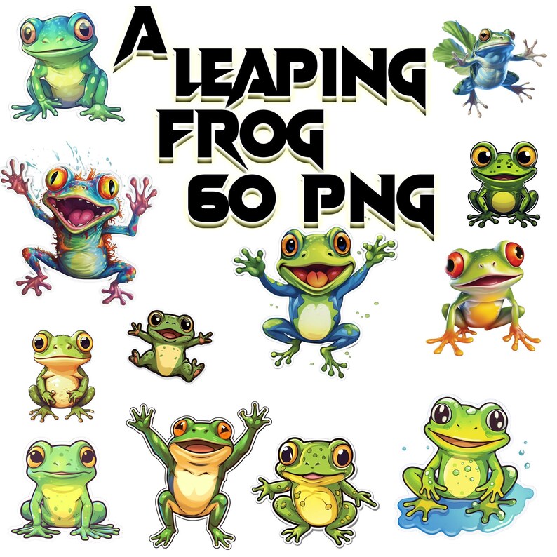Funny Frog Clipart Png Cute Caricature Toad Swamp Watercolor Cartoon ...