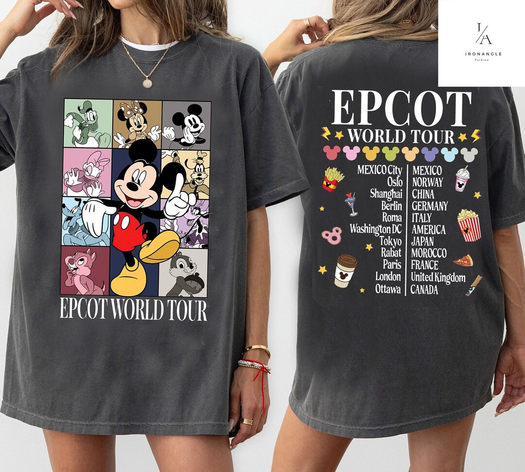 Vintage Mickey Epcot Eras Shirt, Vintage Retro Epcot World Tour 1982 ...