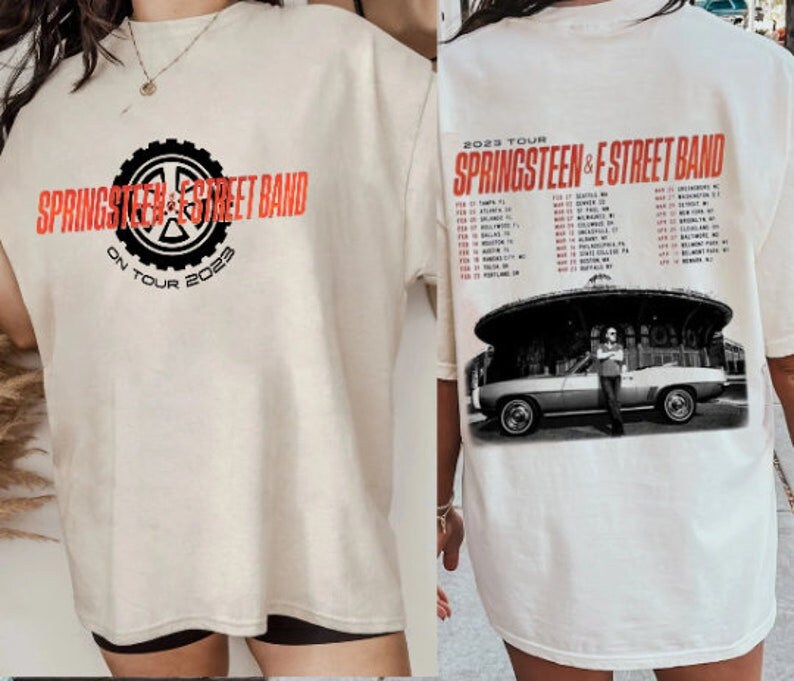 Bruce Springsteen 2023 Tour 2 Side Shirt, Springsteen n E Street Band ...
