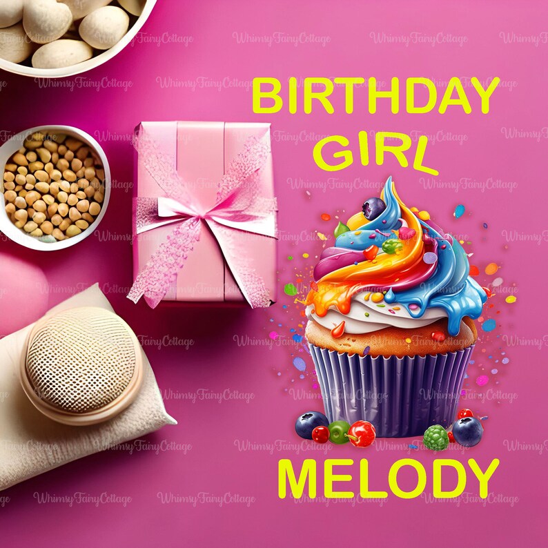 4 Rainbow Cupcakes Clipart, Birthday Cupcake, Party Cupcakes Clipart ...