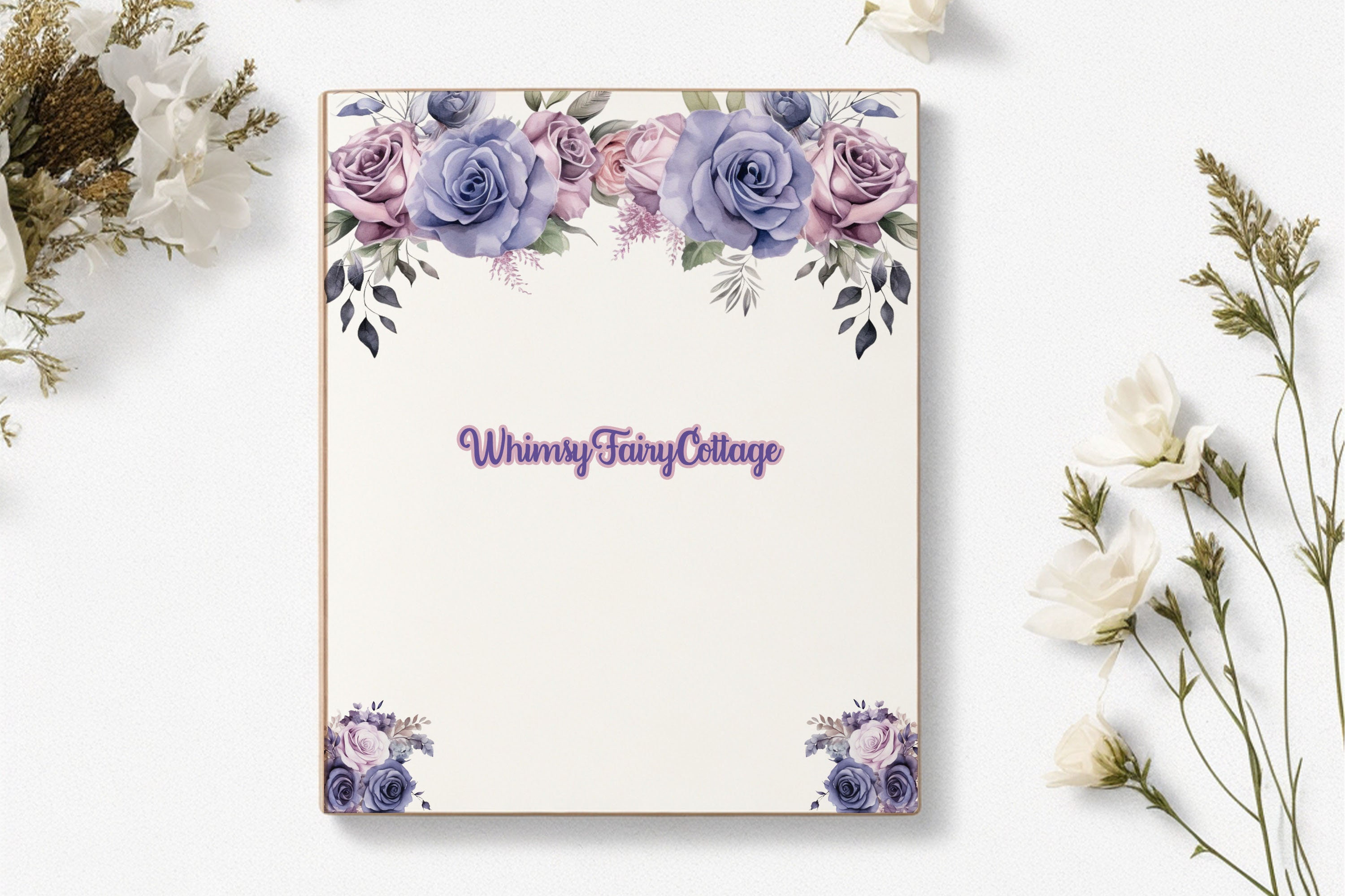 Mauve and Periwinkle Rose Border PNG Clipart, 20 Elegant Rose Borders ...
