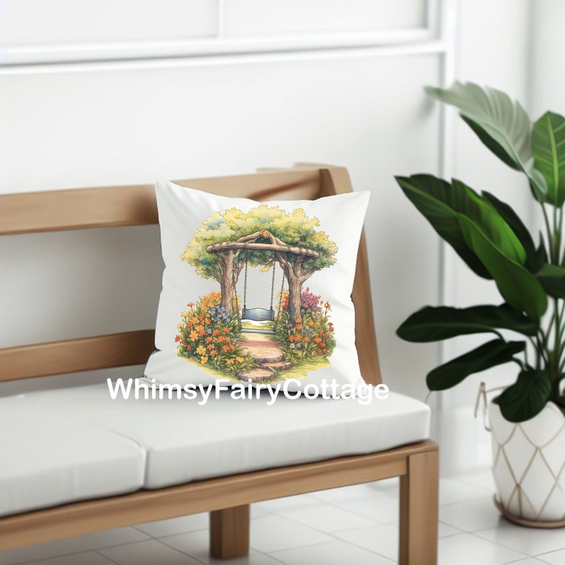 Garden Swing PNG Transparent Clipart, Whimsical Tree Swing Scrapbooking ...