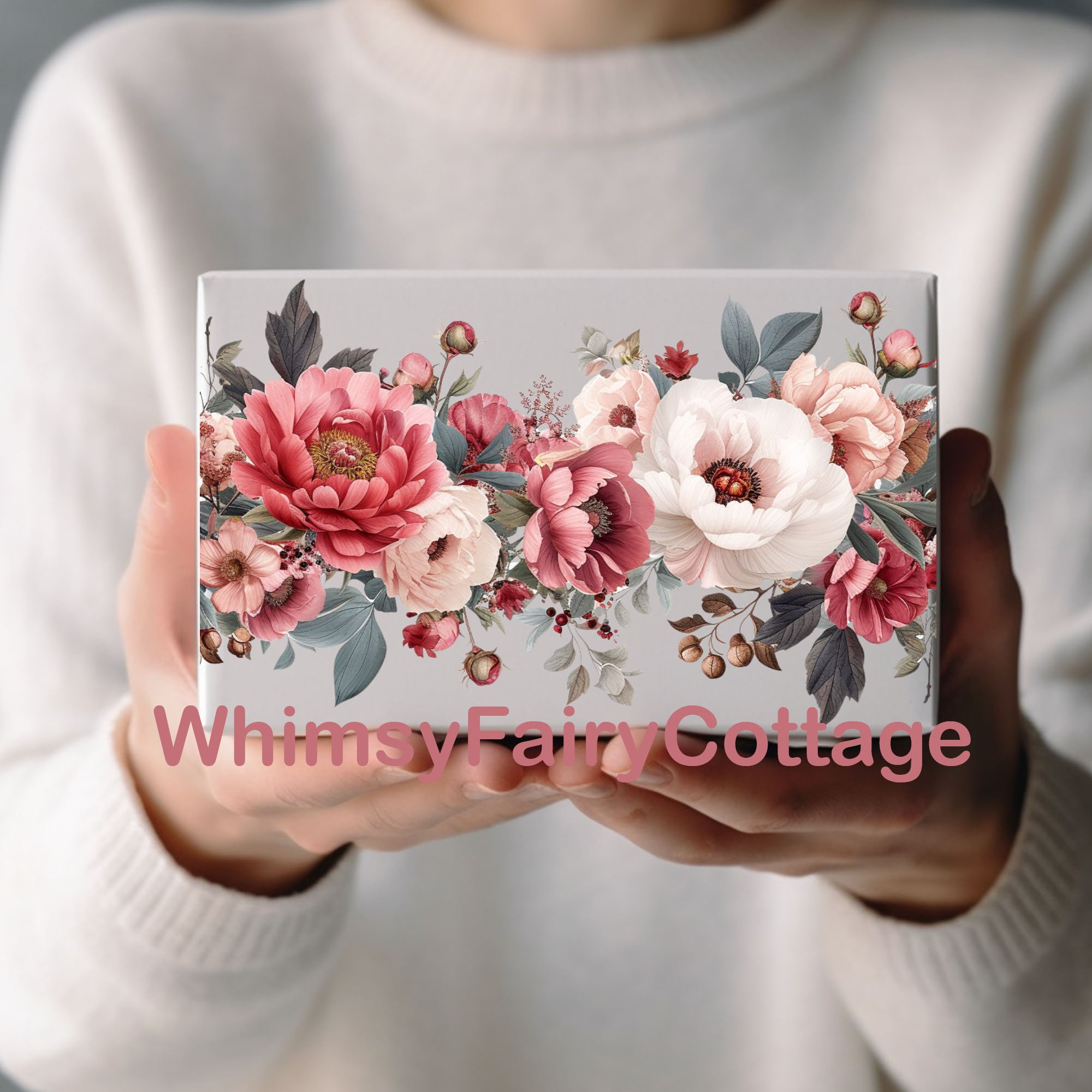 Dusky Pink Peony Border Clipart, Pink Peonies PNG Transparent, Floral ...