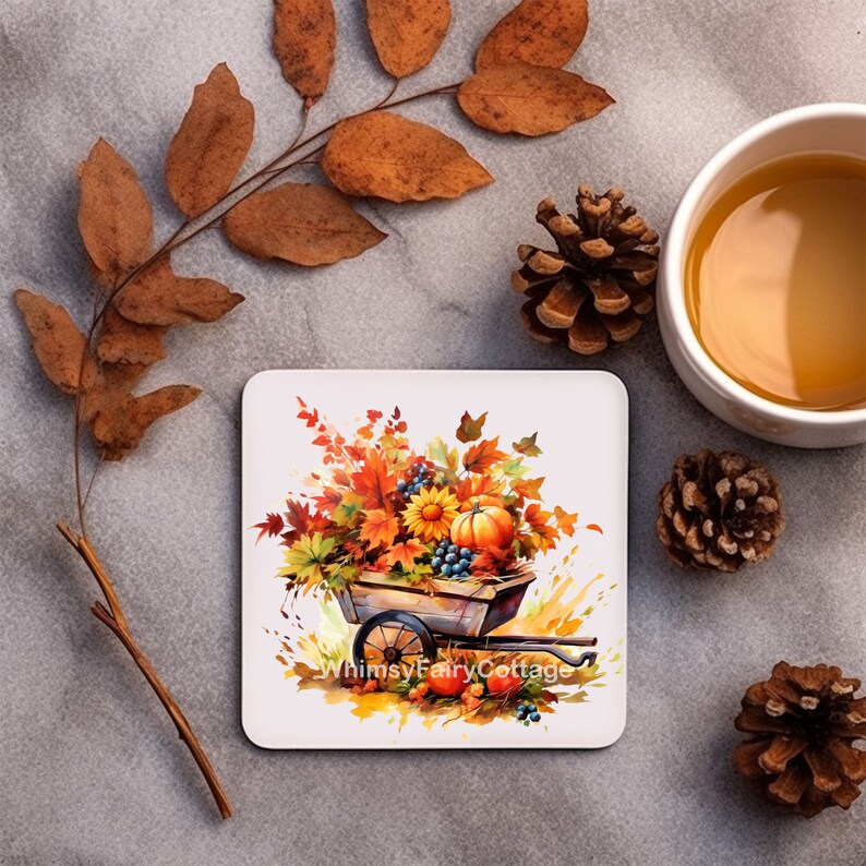 Wheelbarrow Fall Harvest Clipart PNG, Autumn Foliage Digital Clip Art ...