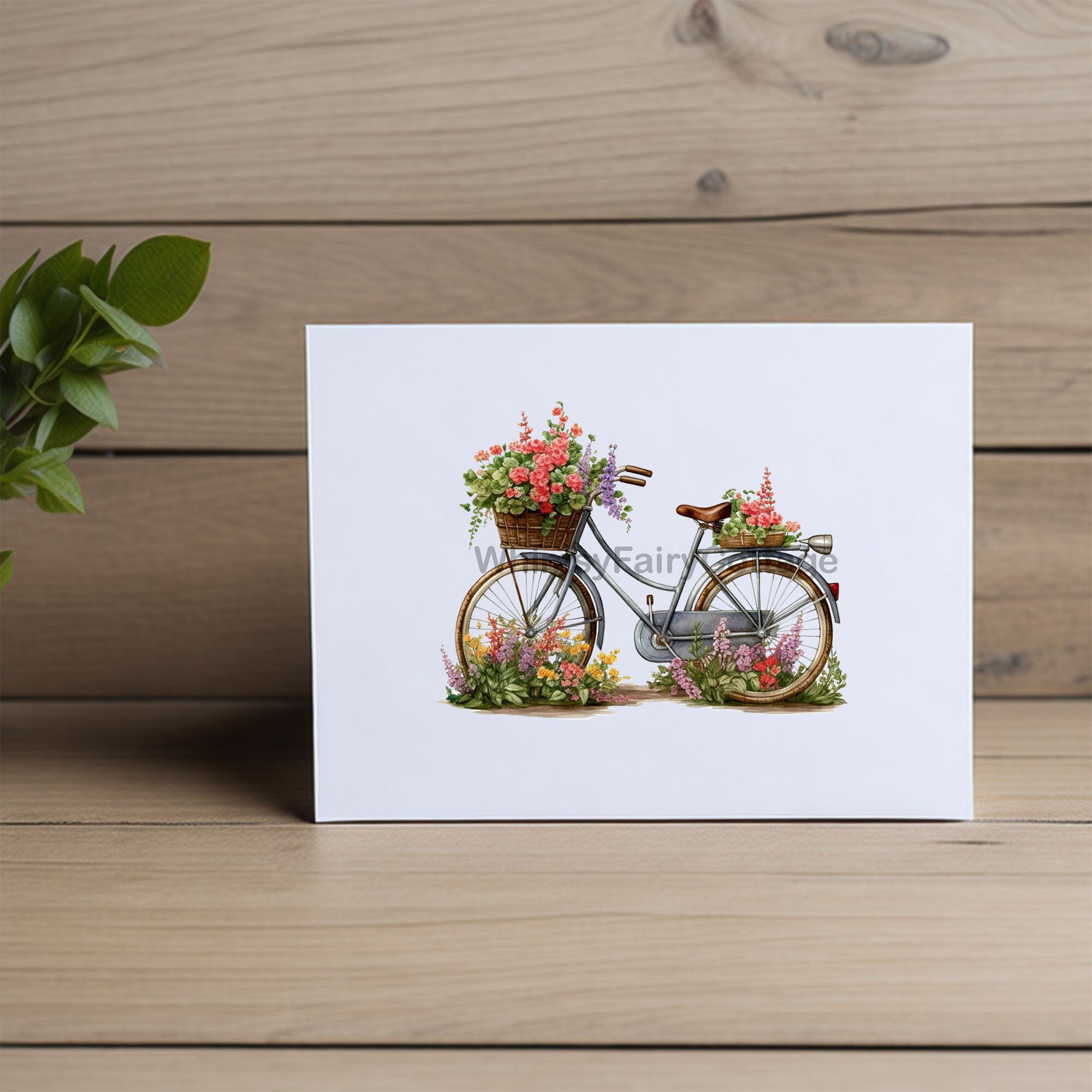 Cottagecore Floral Bicycle Clipart, Flower Garden Bicycles PNG ...