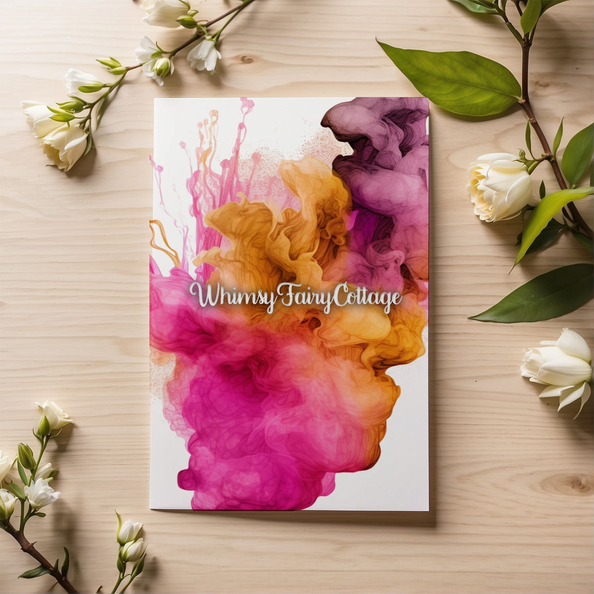 18 Pink and Metallic Gold Smoke Clipart, Colored Smoke Overlay ...