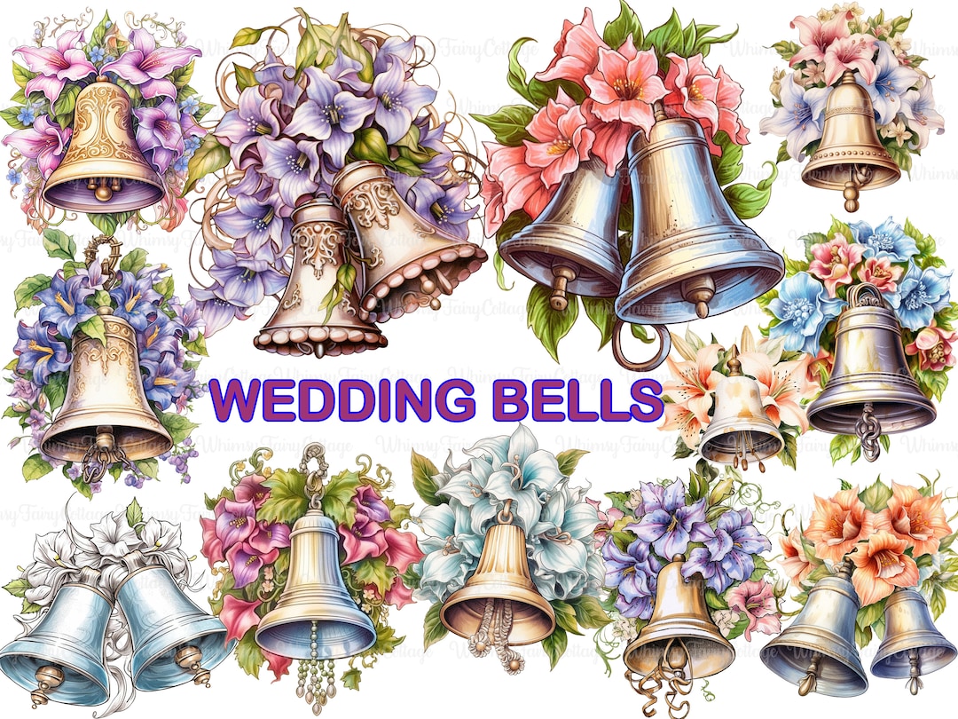 Wedding Bells Clipart Png, Bridal Invitation Background Border Floral ...
