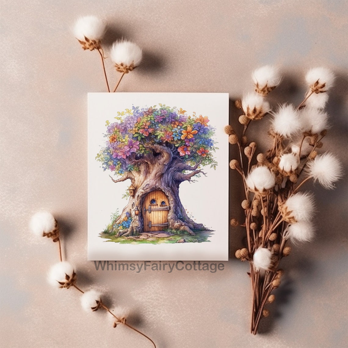 12 Whimsical Tree Trunk Door Clipart, Fantasy Doors PNG, Sublimation ...