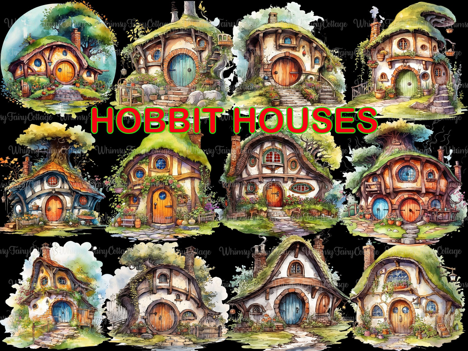 Hobbit House Clipart PNG Transparent, Storybook Cottages PNG, Fantasy ...