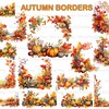 Watercolor Fall Frames Clipart, Autumn Clipart, Thanksgiving Clipart ...