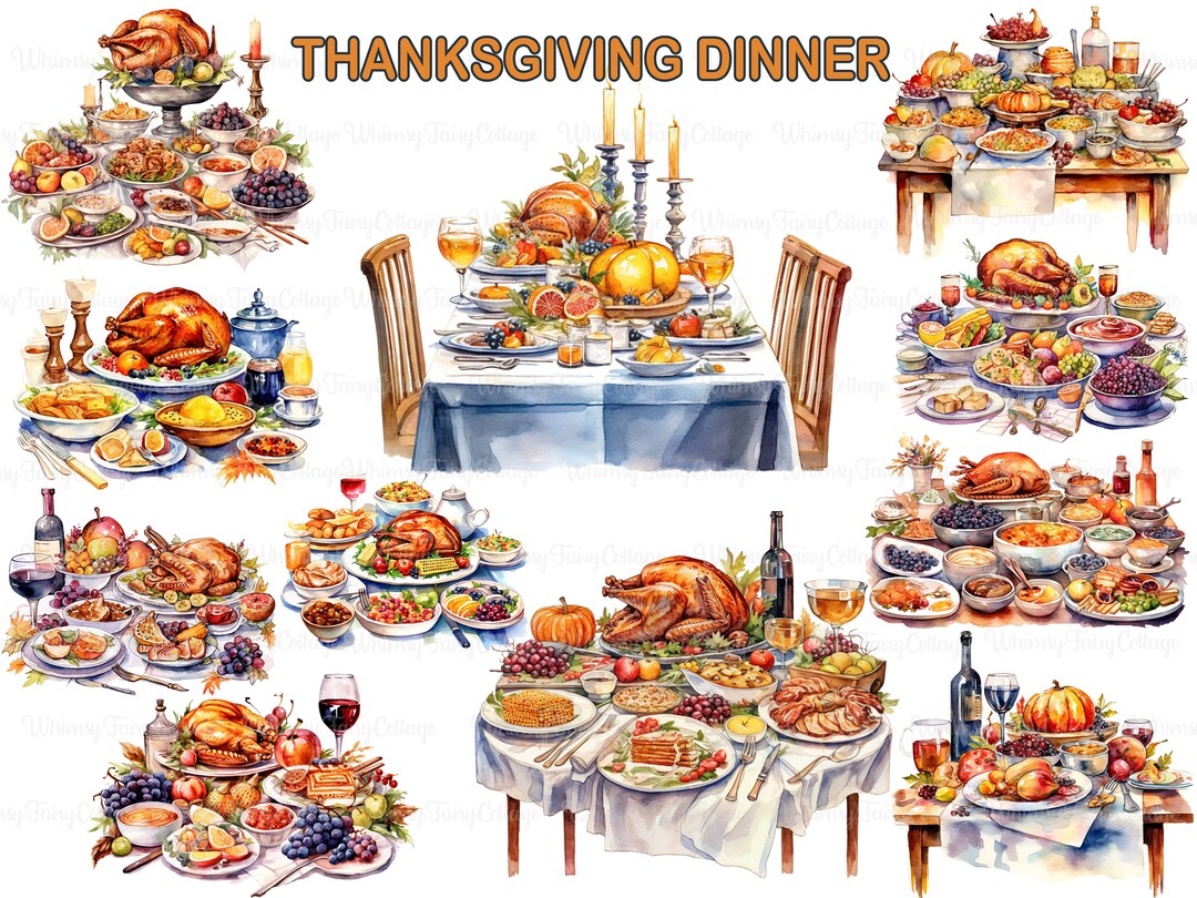 Thanksgiving Dinner PNG Transparent Clipart, Thanksgiving Food PNG ...
