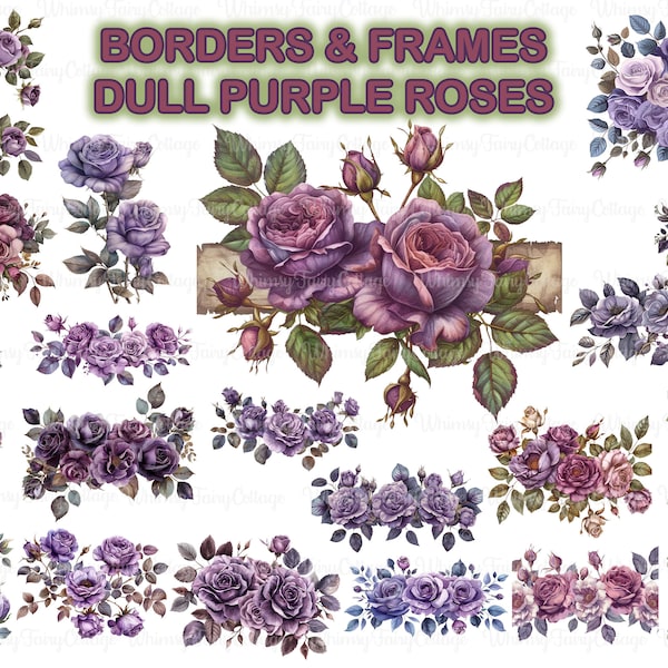 Purple Rose Border - Etsy