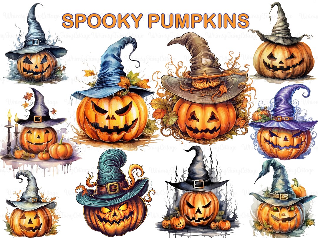Spooky Pumpkin PNG Transparent Clipart, Halloween Pumpkins PNG, Fall ...