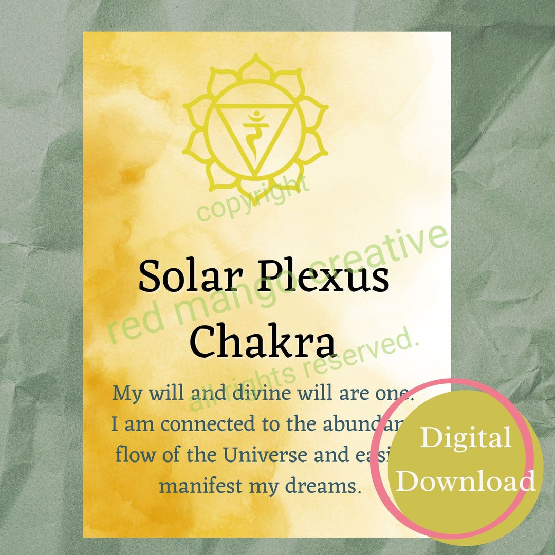 Quotes About Life, Solar Plexus Chakra, Yellow, Printable Wall Quote ...