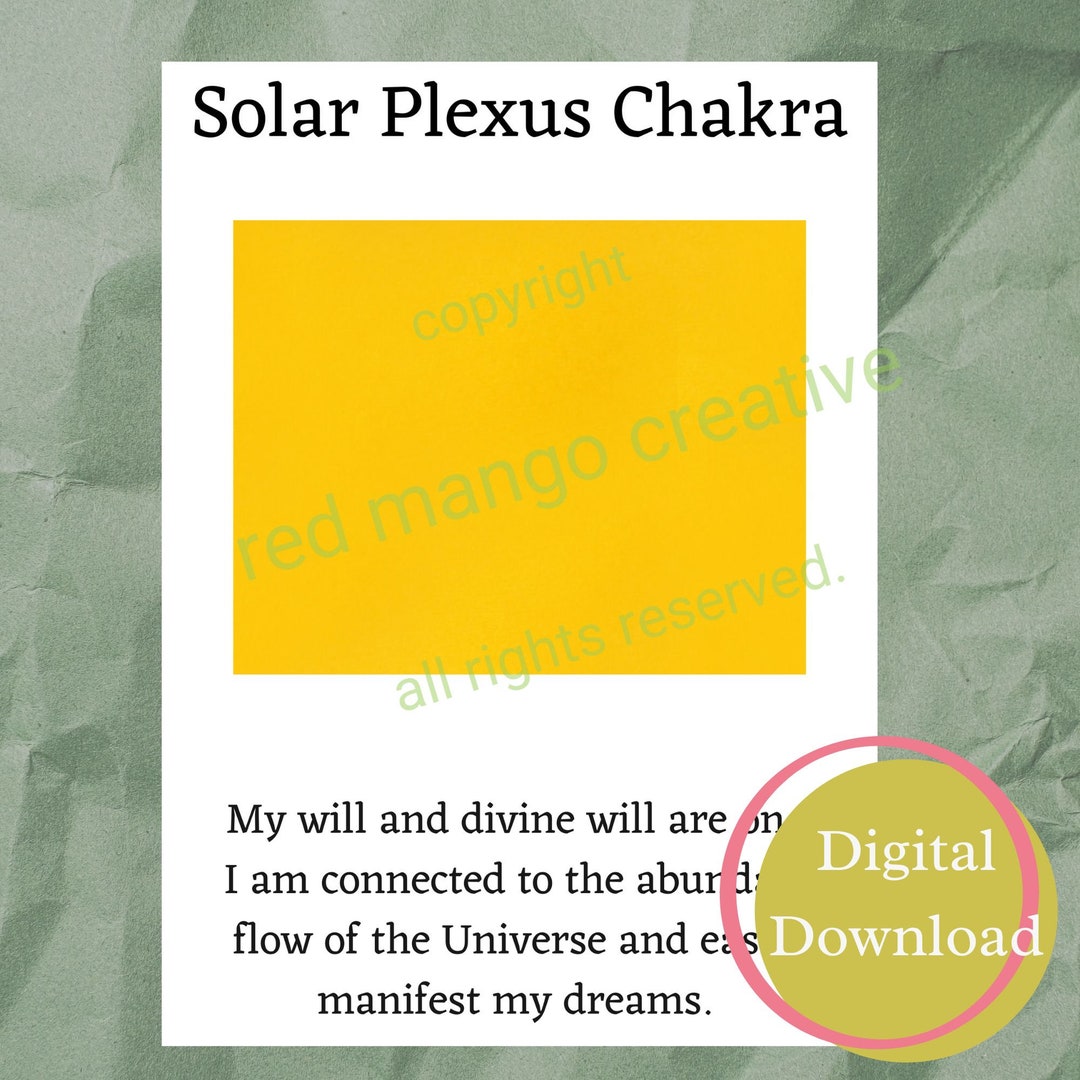 Quotes About Life, Solar Plexus Chakra, Yellow, Printable Wall Quote ...