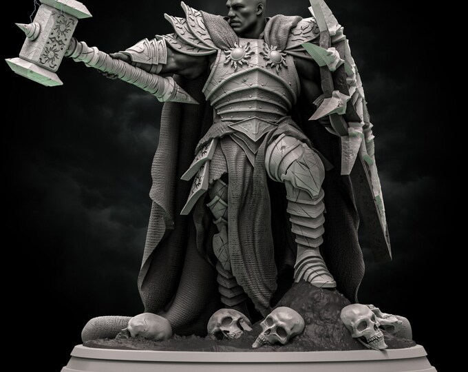 Detailed Paladin, D&D, 28mm, 28mm to 75mm Miniature, Dungeons and ...