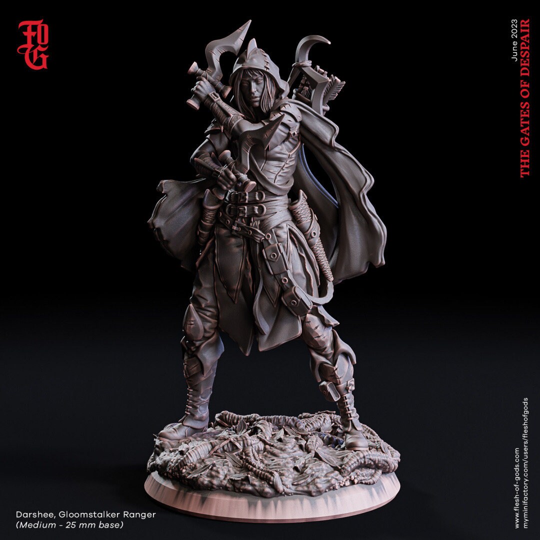 Gloomstalker Ranger/ Rogue D&D Epic 28mm-75mm Miniature Dungeons and ...