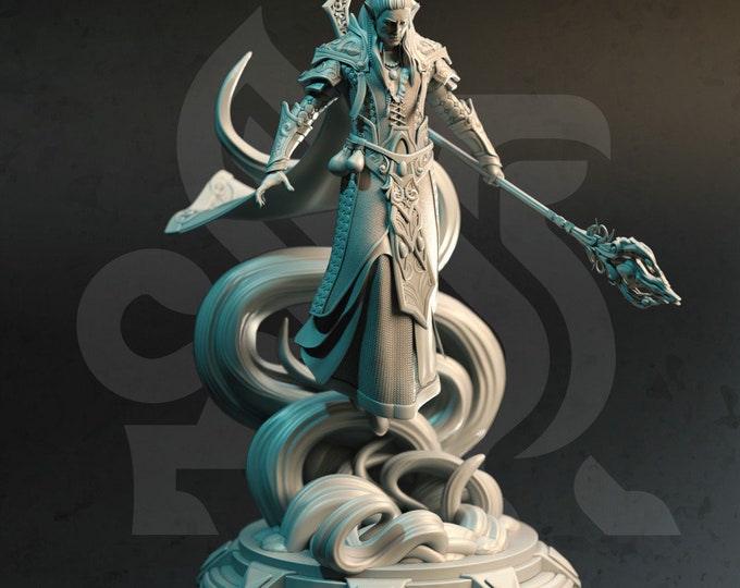 High Elf Sorcerer D&D Epic 28mm-75mm Miniature | Dungeons and Dragons ...
