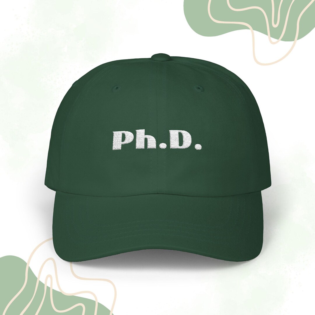 Phd Embroidered Cap - Cotton Hat for Graduates - Etsy