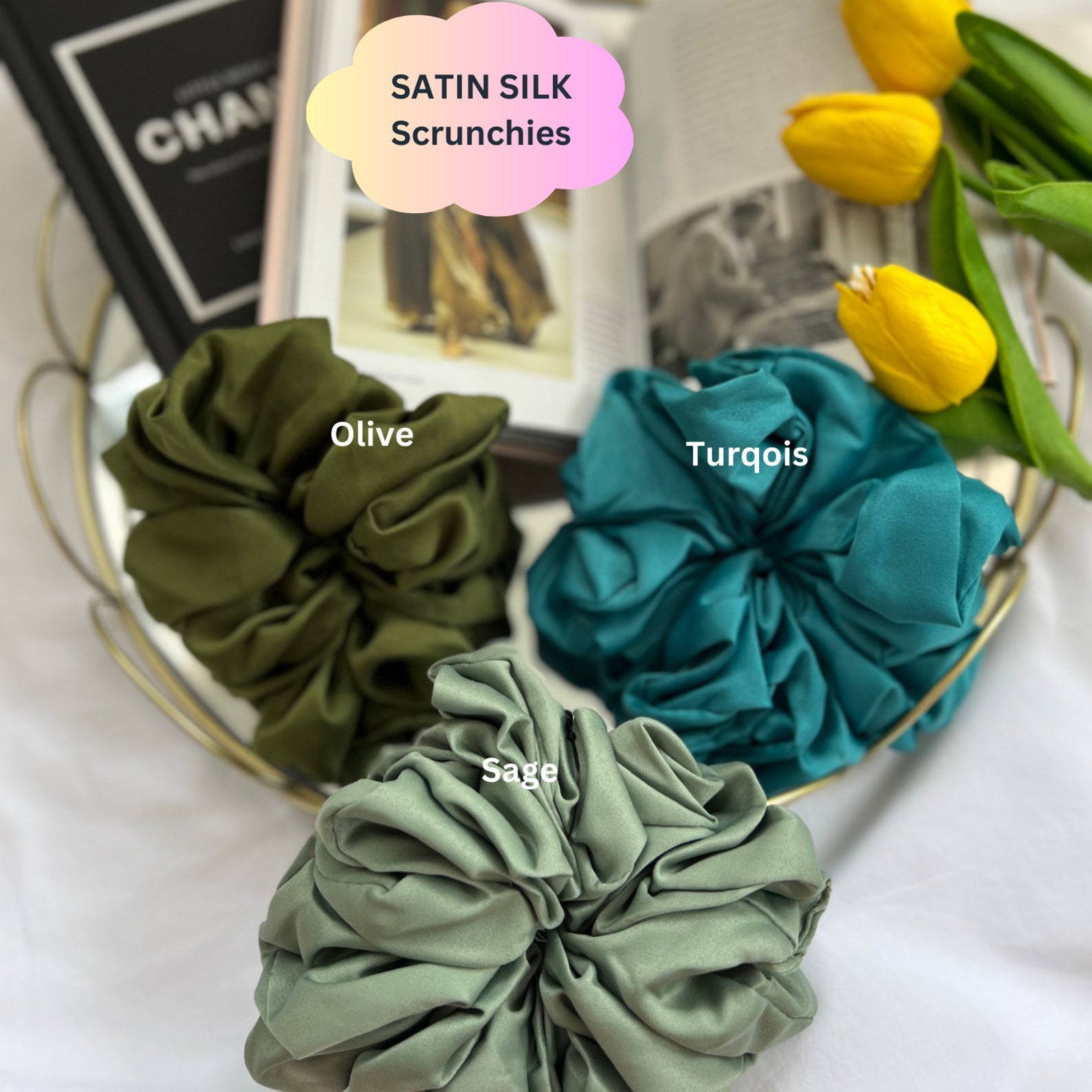 Scrunchies Volumizer Hijab Bun Satin Silky - Hijab Online Australia - Hijab Shop Brisbane - Etsy