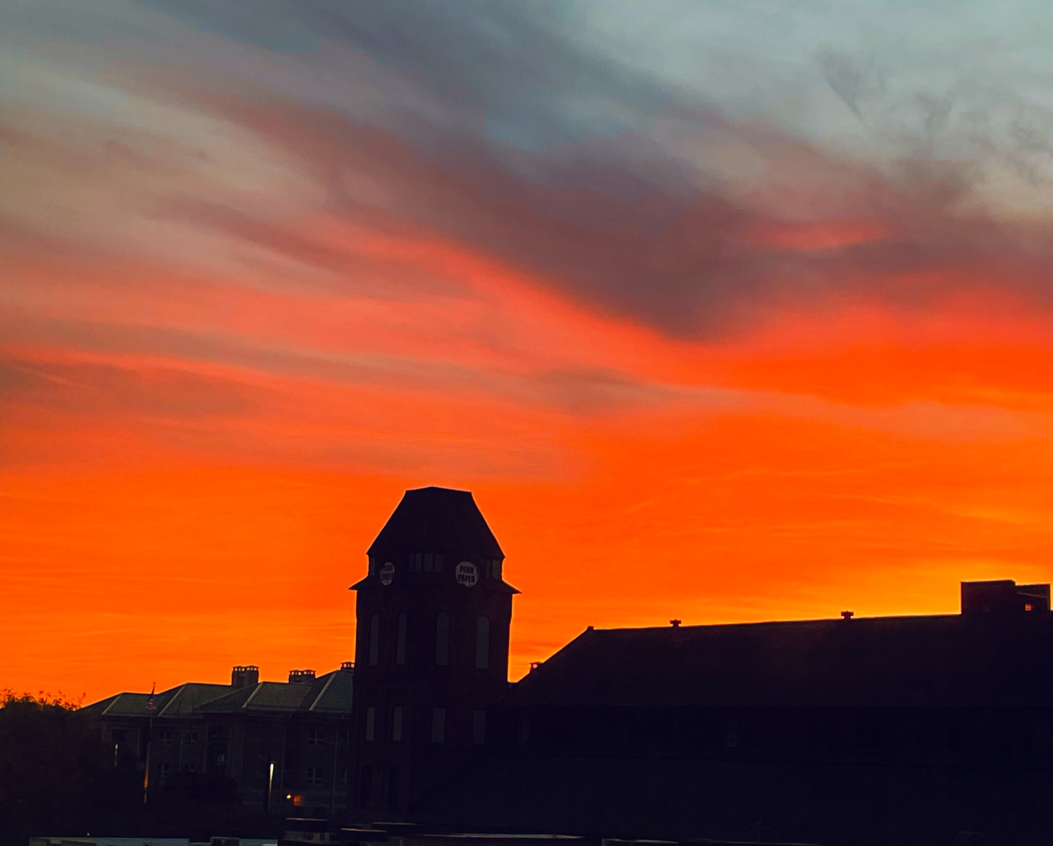 Sunset Over the Dunder Mifflin Building in Scranton PA. TV Show the ...