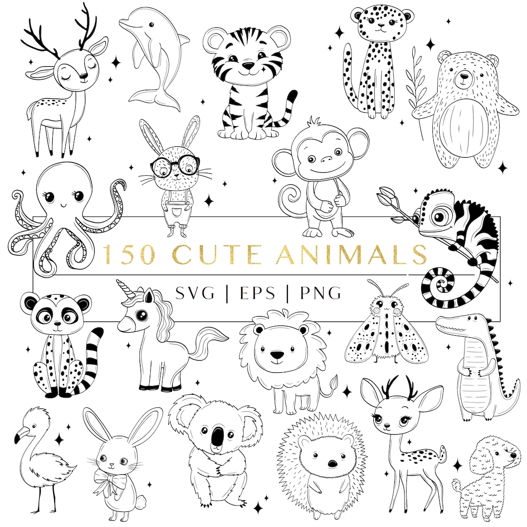 Cute Animal Svg Bundle, Tiger Svg, Animal Kingdom Svg, Elephant Svg ...