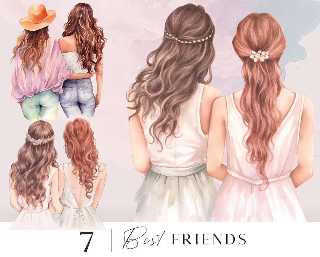 Best Friends Png Best Friends Clipart Fashion Girl Clipart - Etsy Australia