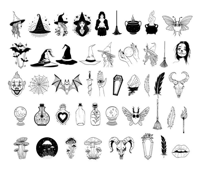 Halloween Svg Bundle, Pumpkin Svg, Ghost Svg, Witches, Skulls, Bats ...