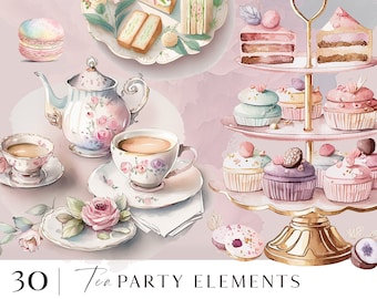 Vintage Tea Cup Clipart Png, Tea Party Clipart, Teacup, Peonies and ...
