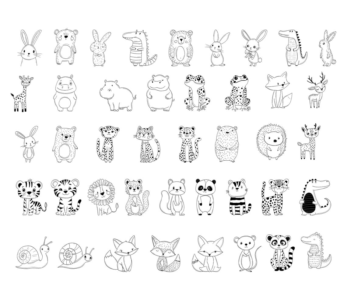 Cute Animal Svg Bundle, Tiger Svg, Animal Kingdom Svg, Elephant Svg ...