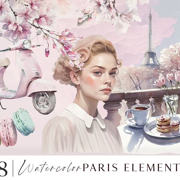 Paris Watercolor - Etsy