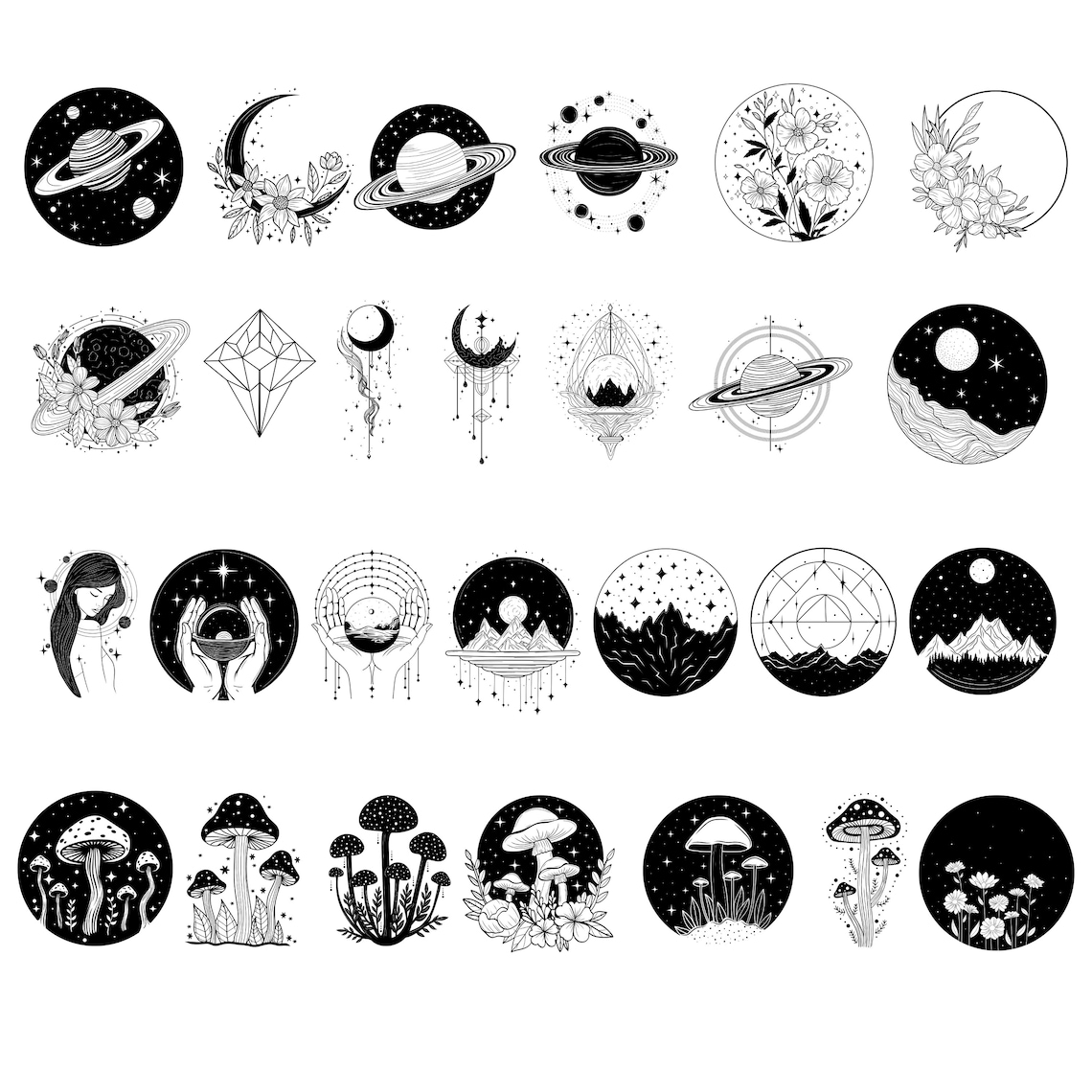 Celestial Svg, Galaxy, Astronaut, Space, Planets, Stars, Butterfly ...
