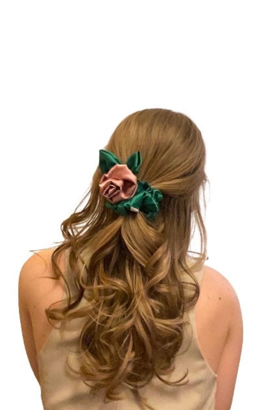 Scrunchie Hair Tie / Satin Soft Scrunchie / Rose Satin Soft Scrunchie ...