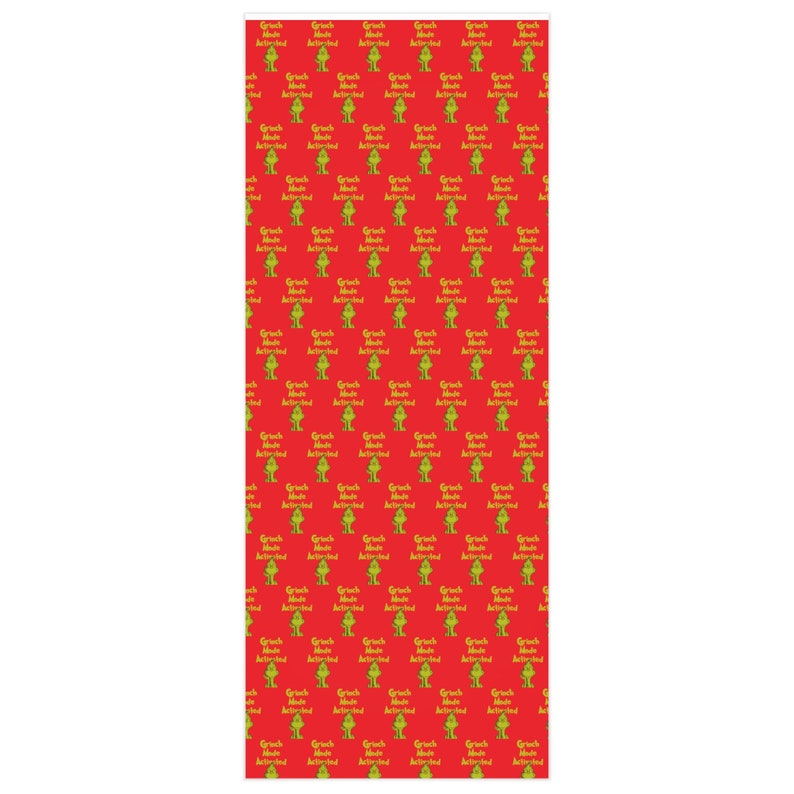 Grinch Wrapping Paper, Deluxe Holiday Gift Wrap, Grinch Themed Gift ...