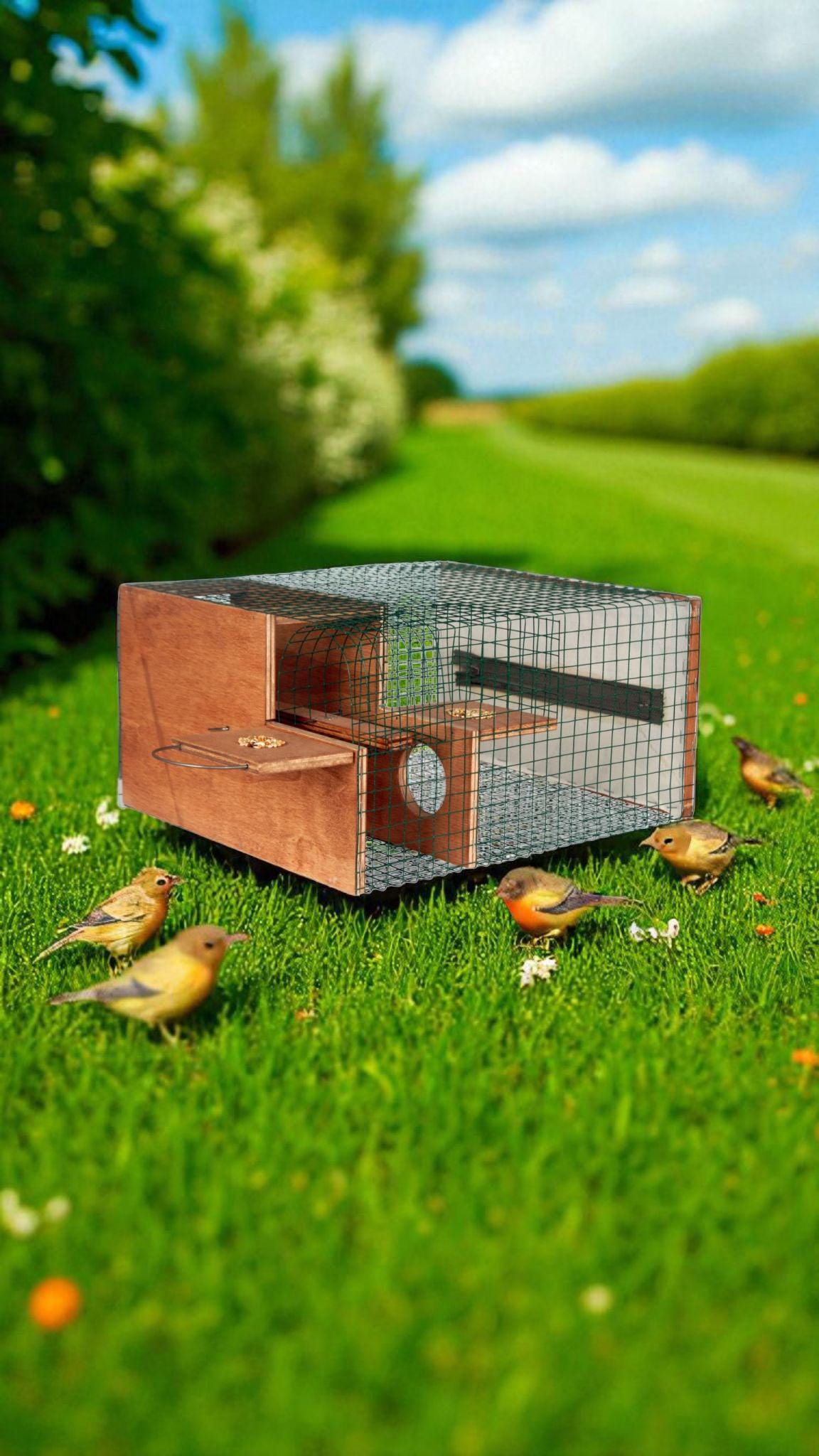Elevator Type Sparrow Trap Nonstop Automatic Trap for Small Birds ...
