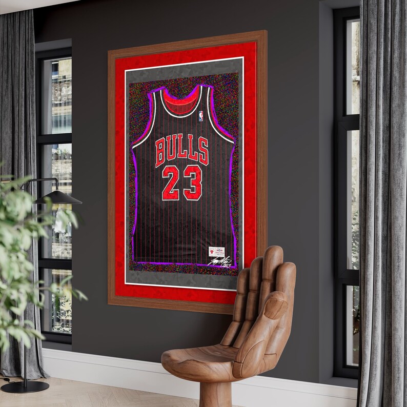 MJ23 Bulls Black Jersey chicago - Etsy