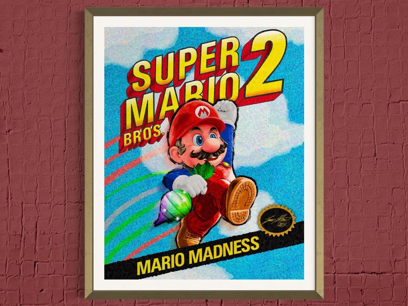 Mario 2 Cover Art Reimagined Art Print - Etsy