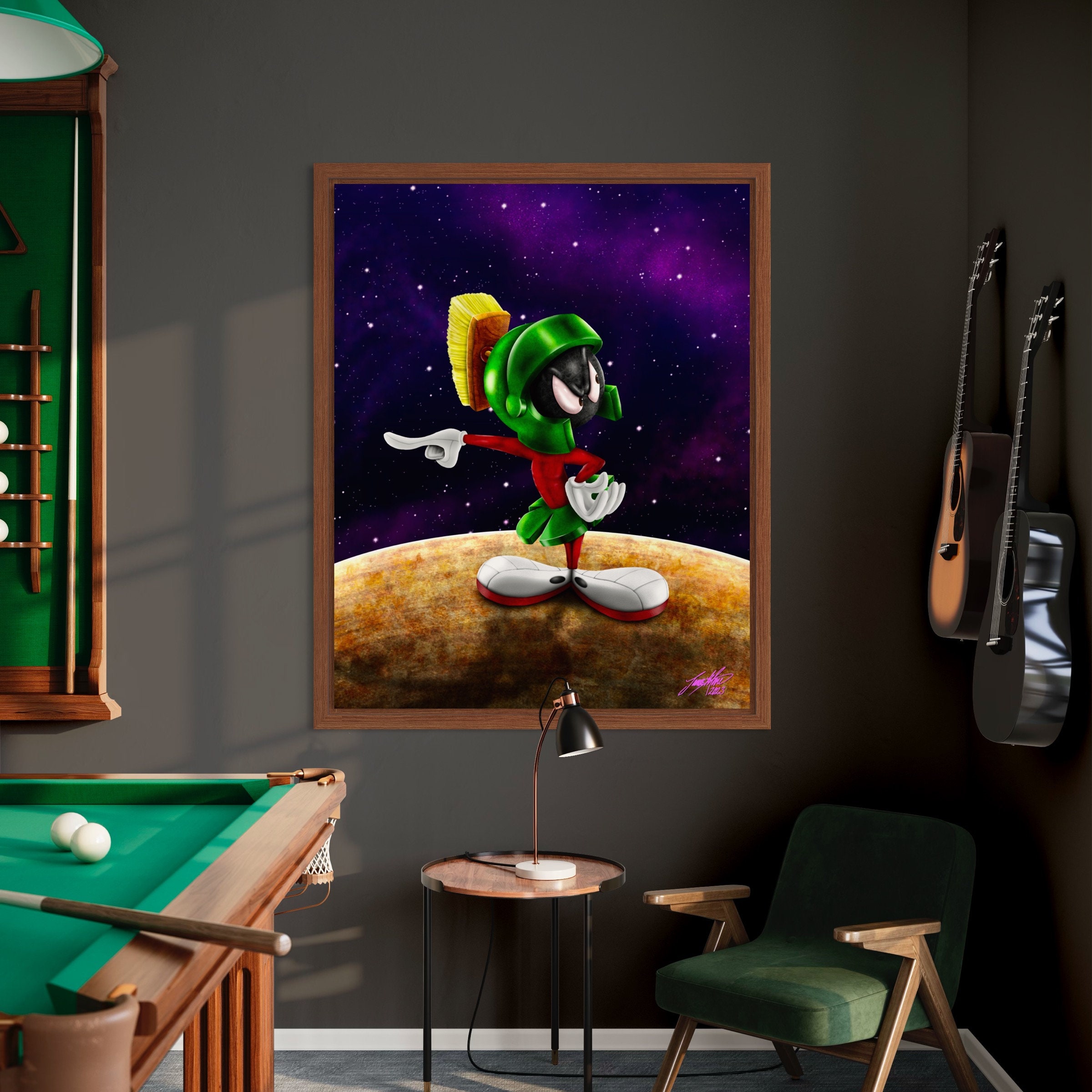 Marvin Arrives First marvin the Martian - Etsy