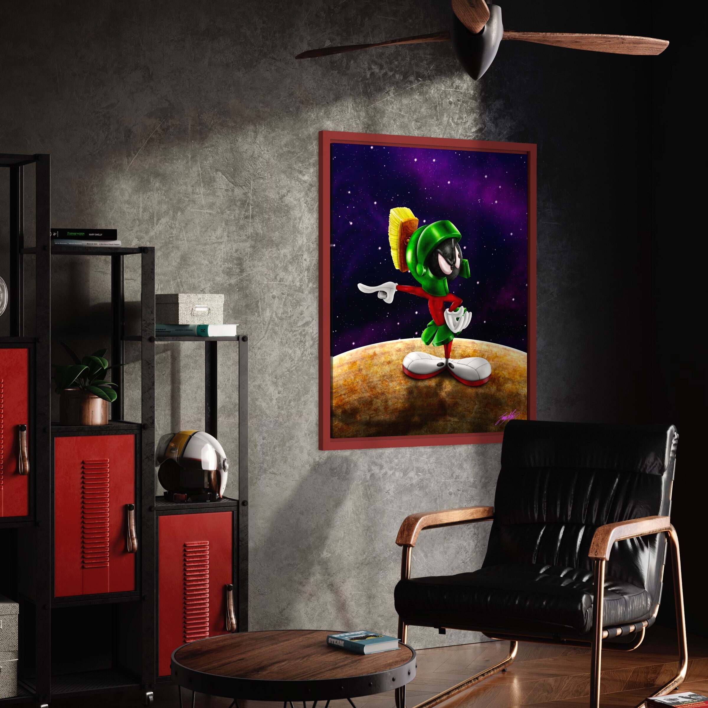 Marvin Arrives First marvin the Martian - Etsy